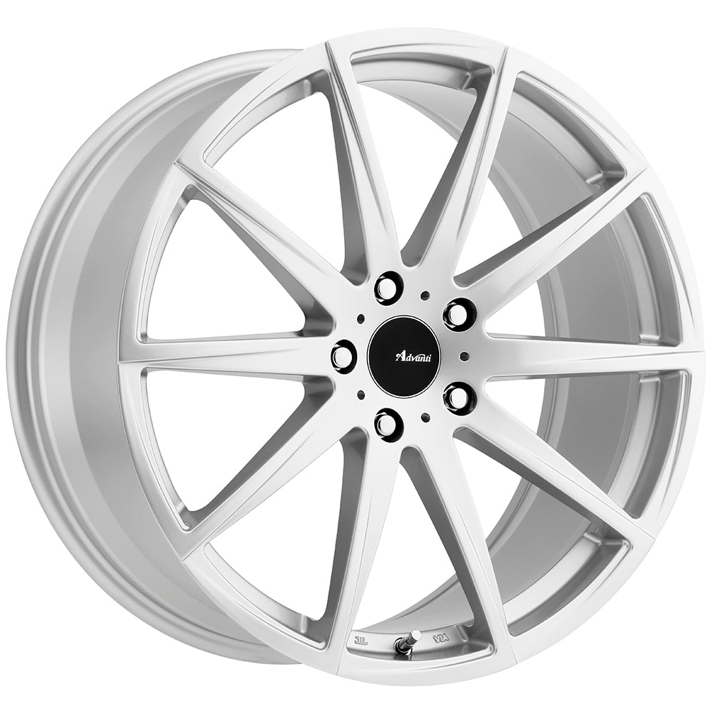 19x8.5 Advanti Racing Wheels 91S Dieci 5x108 +45 Offset 73 Hub Silver ...