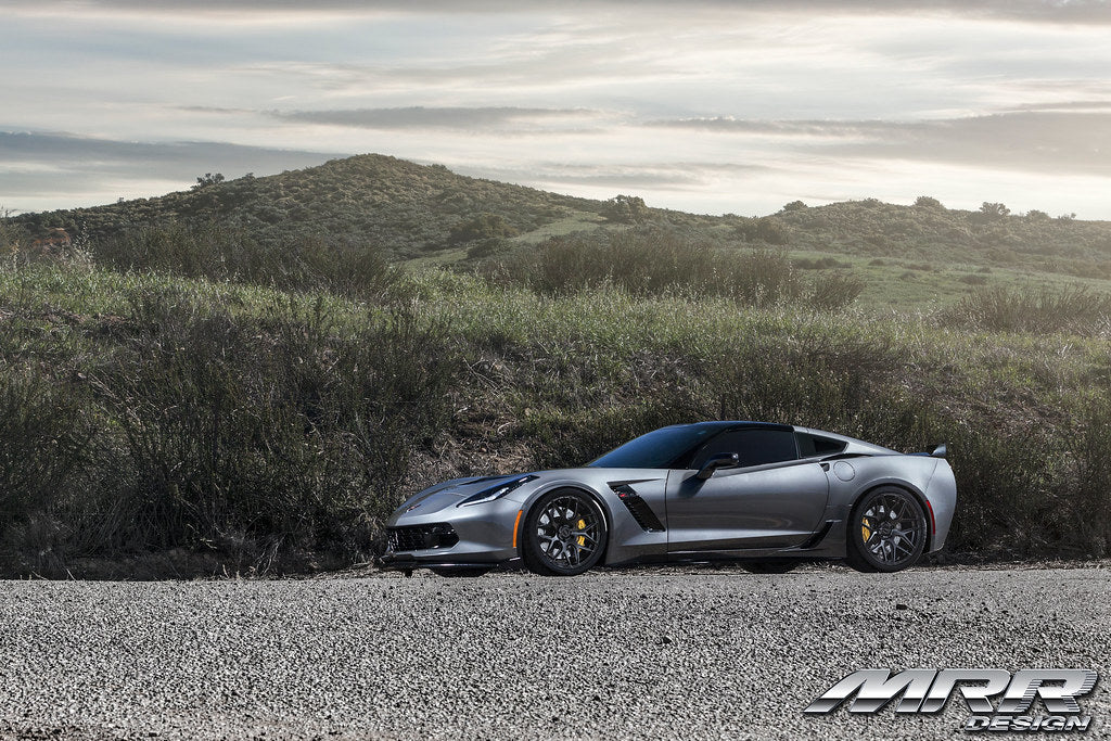 Staggered full Set - 18x8.5 MRR FS01 Gloss Black (Flow Formed) 19x9.5 ...