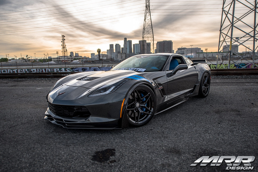 Staggered full Set - 18x10 MRR M755 Corvette ZR1 Replica Wheels Gloss ...