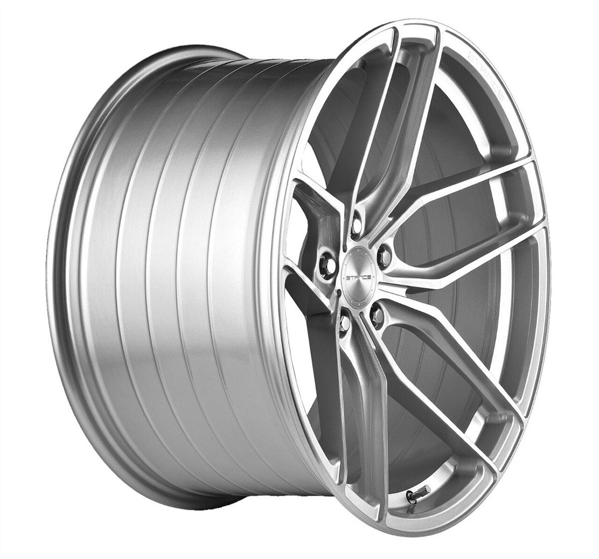 Staggered Set (2) 20x9 Stance SF03 Brushed Silver (Rotary Flow)(2 ...